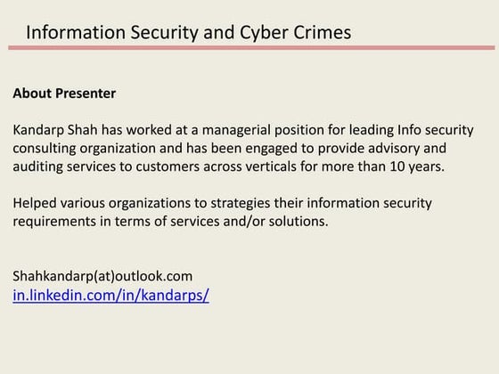 Cyber security awareness for students | PPT