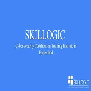 Cyber Security Certification Training Institute in Hyderabad | PPT