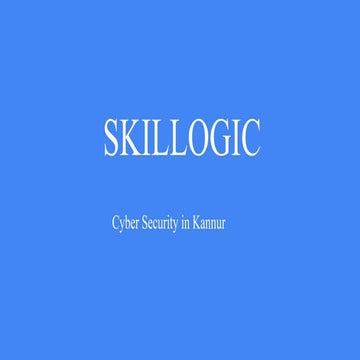 Cyber Security Training with Certification in Kannur | PPTX