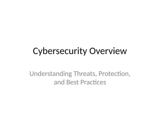 Introduction-to-Cyber-Security presentation.pdf | Information and ...