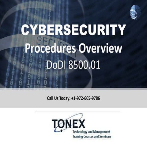Cybersecurity Procedures Overview, DoDI 8500.01