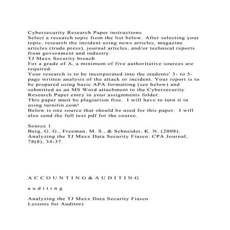 Cybersecurity Research Paper instructionsSelect a research topic.docx