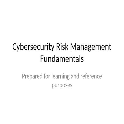 Comprehensive Cybersecurity Risk Management Fundamentals for Business ...