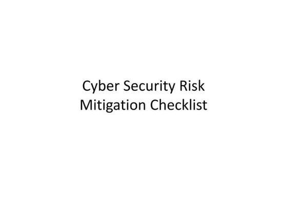 NIST Cybersecurity Framework building a checklist.pdf