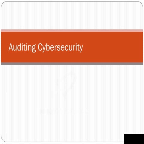 Auditing Cybersecurity Basic Introduction Pdf