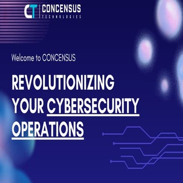 concensus technology | Security solutions! | PPTX