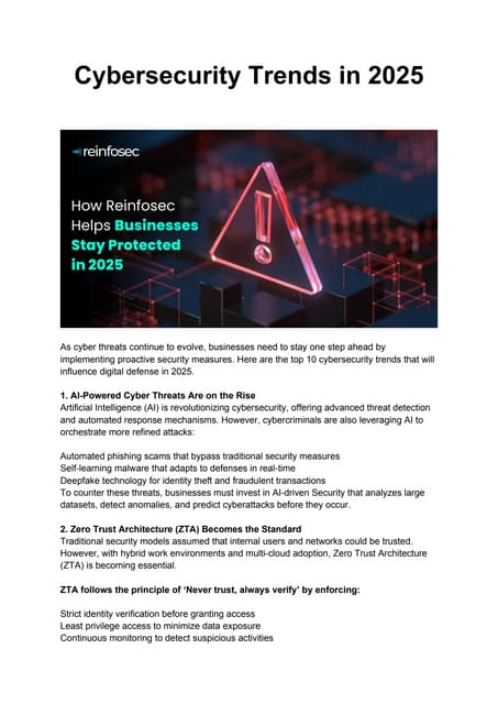 What are Latest Trends in CyberSecurity for Dubai Enterprises? | PDF