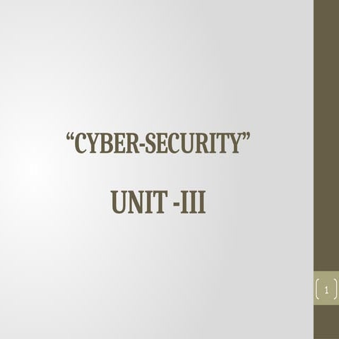Cyber Security UNIT-3.pptx computer science | PPTX