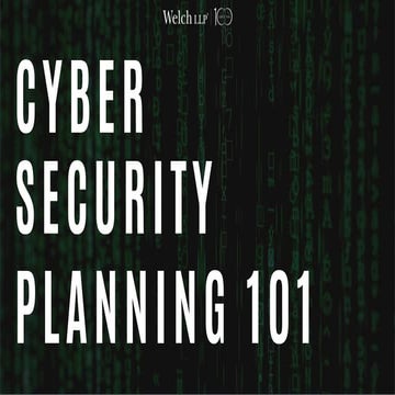 Cyber Security Planning 101 | PDF