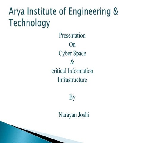 Cyber space & critical information infrastructure | PPTX