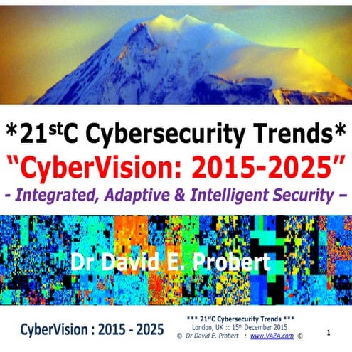 Cybersecurity Trends and CyberVision : 2015 - 2025 | PDF | Internet ...