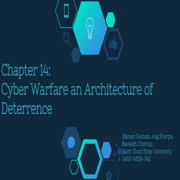 Cyber warfare an architecture for deterrence | PPTX