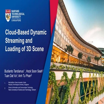 Cloud Based Dynamic Streaming And Loading Of 3d Scene Ppt