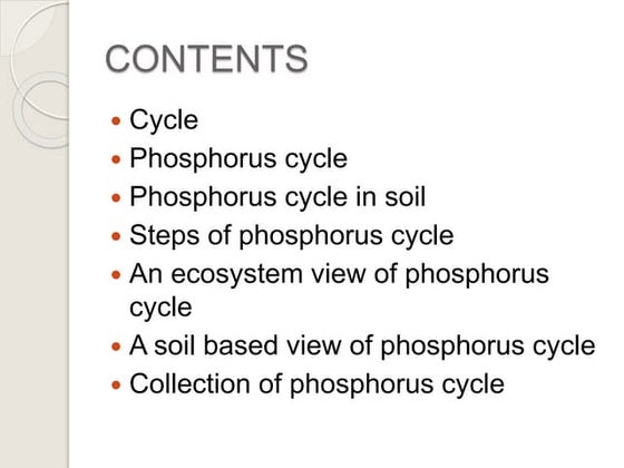 Phosphorous cycle | PPTX