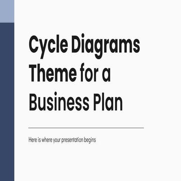Cycle Diagrams Theme for a Business Plan | PPTX