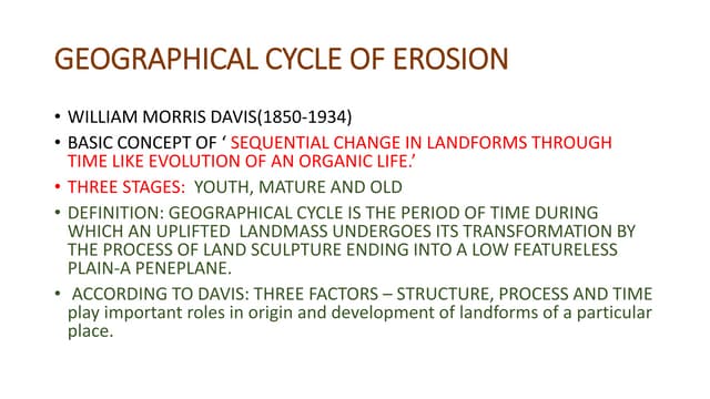 Davis cycle of erosion | DOCX