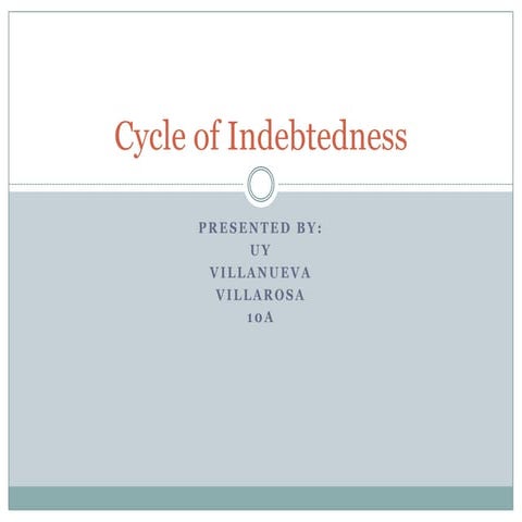 Cycle of Indebtedness | PPTX