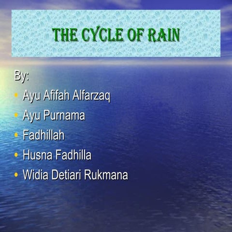 Cycle of rain | PPT