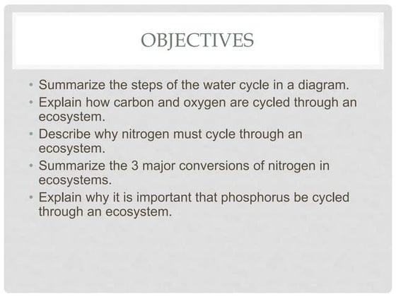 Carbon-Oxygen Cycle | PPT | Chemistry | Science