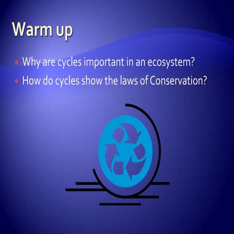 Cycles in an ecosystem | PPTX