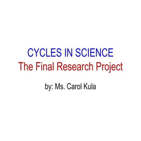 Cycles in Science slidecast | PPT | Science