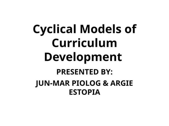 Wheeler’s model of curriculum development | PPT