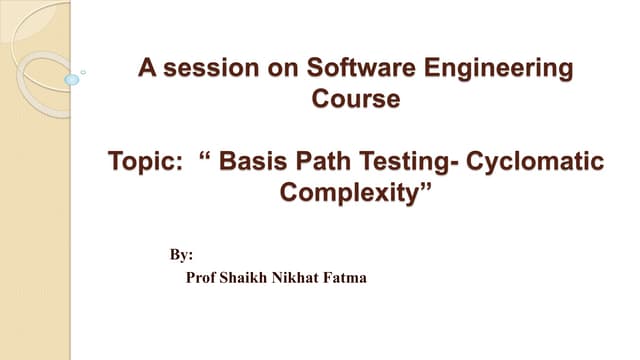Calculation of Cyclomatic complexity | PPT Calculation of Cyclomatic complexity | PPT