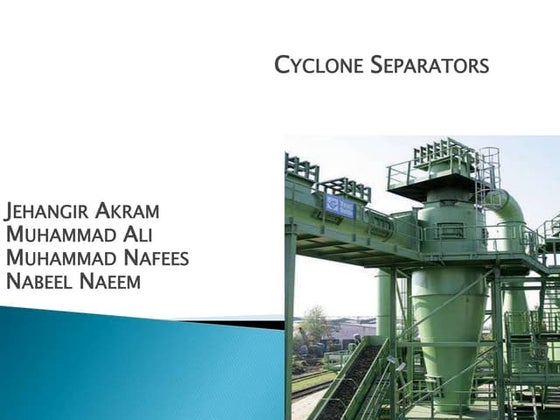 Cyclone separator | PPT | Physics | Science