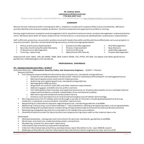 Cydney Davis resume 2018 | DOCX