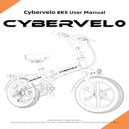 CYBERVELO EK5 Electric Bike: Official User Manual & Maintenance Guide | PDF