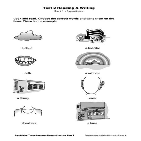 Cyl Movers Test 2 Reading Writing Pdf