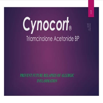 Cynocort (Triamcinolone Acetonide BP) | PPTX