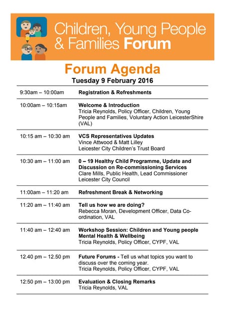 Cypf draft forum agenda 24 05-16 | PDF