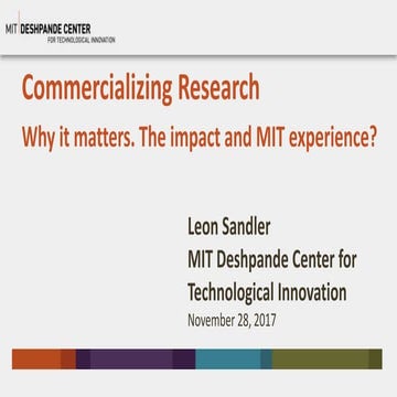 011217-C4E-IEF2017-Sandler-Commercialization research: Why it matters ...
