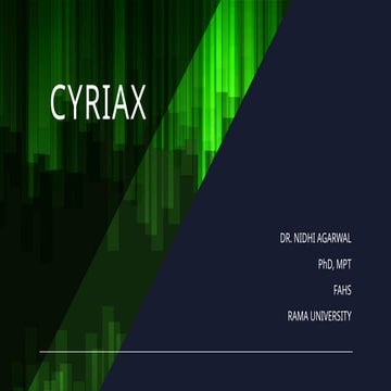 CYRIAX cyriax technique for physiotherapist for education & practical purpose.pptx