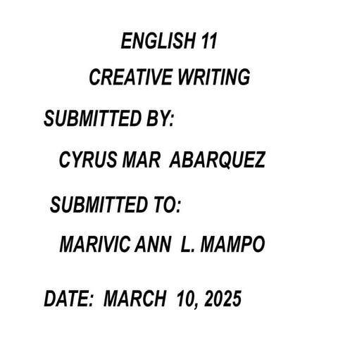 CYRUS GWAPO CREATIVE WRITING POGI SGE NA.pptx