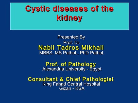 Cysts of kidney | PPTX | Medical Health