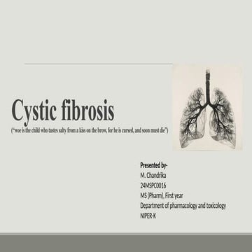 Brief information on cystic fibrosis and genes | PPTX