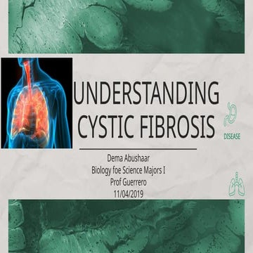 Cystic Fibrosis PPT PRESENTATION PATHOPHYSIOLOGY EIDEMICS, TREATMENT | PPTX