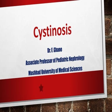 Cystinosis | PPT