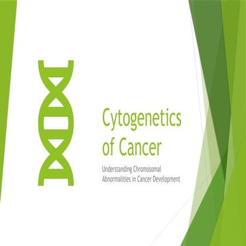 Cytogenetics of Cancer a chemical chemistry | PPTX