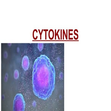 Cytokines.pptx - to understand more about the function of cytokines | PPT