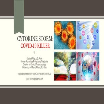 Cytokine storm: COVID-19 KILLER | PDF