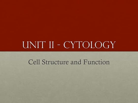 Introduction to cytology | PPT