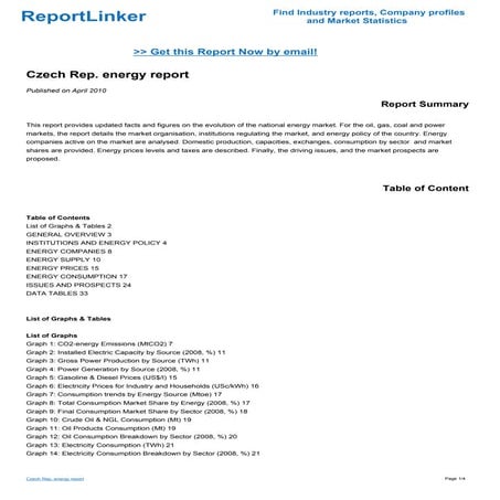 Czech Rep. energy report | PDF