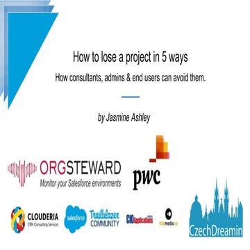 How to lose a project in 5 ways and how consultants, admins and end ...