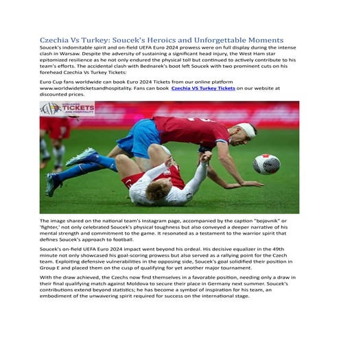 Czechia Vs Turkey Soucek's Heroics and Unforgettable Moments.docx