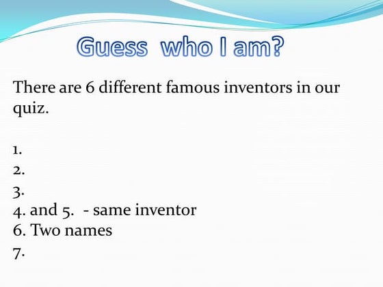 Famous Inventors Names