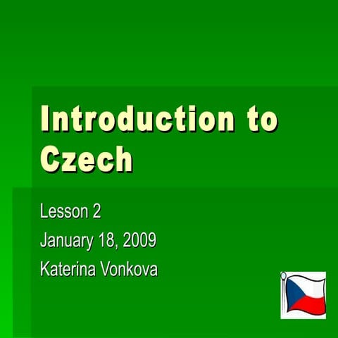 Czech Lesson | PPT
