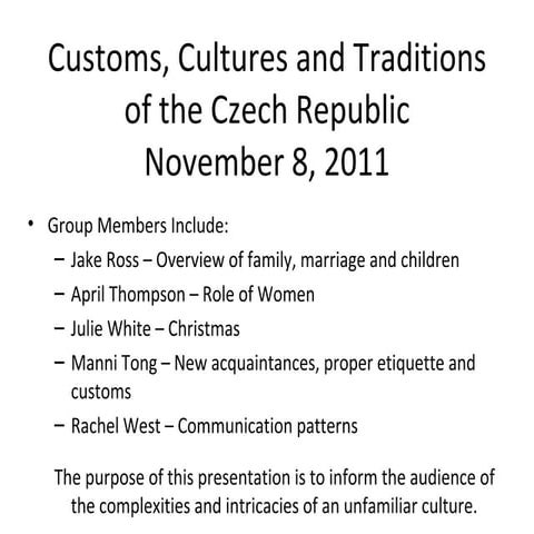 Czech republic group 4 | PPT